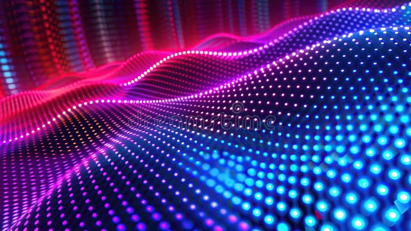 Abstract Wavy Lights Background Stock Illustration - Illustration of ...