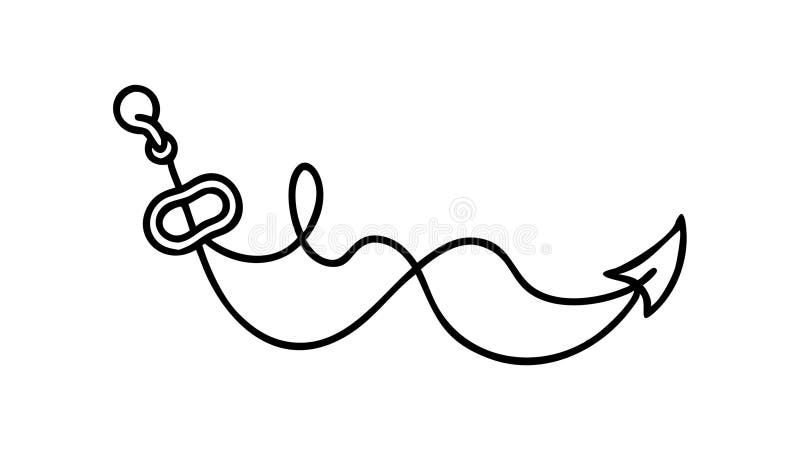 Abstract Wavy Line Arrow, Flexible Directional Element, Vector Design ...