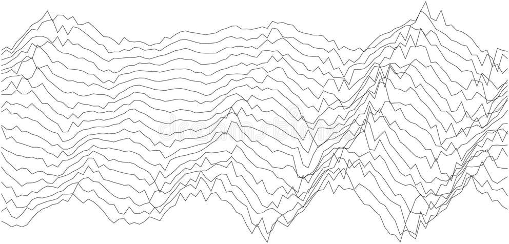 Abstract Wavy Line Art for Digital and Print Design Projects Stock ...