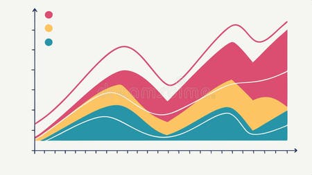 Wavy Line Chart, Data Flow Abstract Graph Design Vector Design ...
