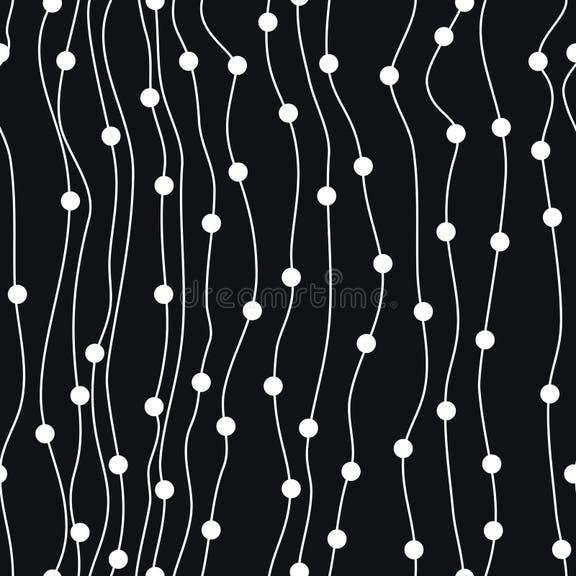 Abstract Wavy Line Dot Pattern Stock Vector - Illustration of ...