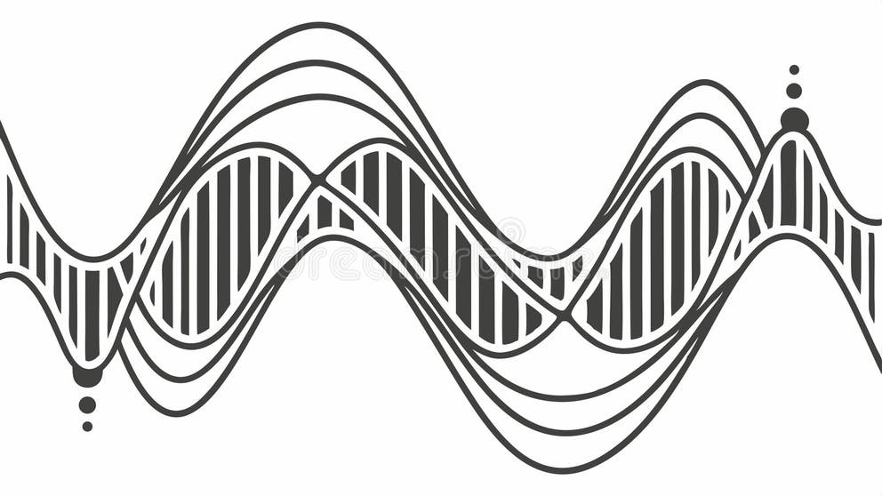 Abstract Wavy Line Pattern, Flow and Rhythm, Vector Design Generative ...