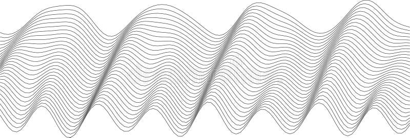 Abstract Wavy Line Pattern Illustrating Geometric Movement and Flow ...