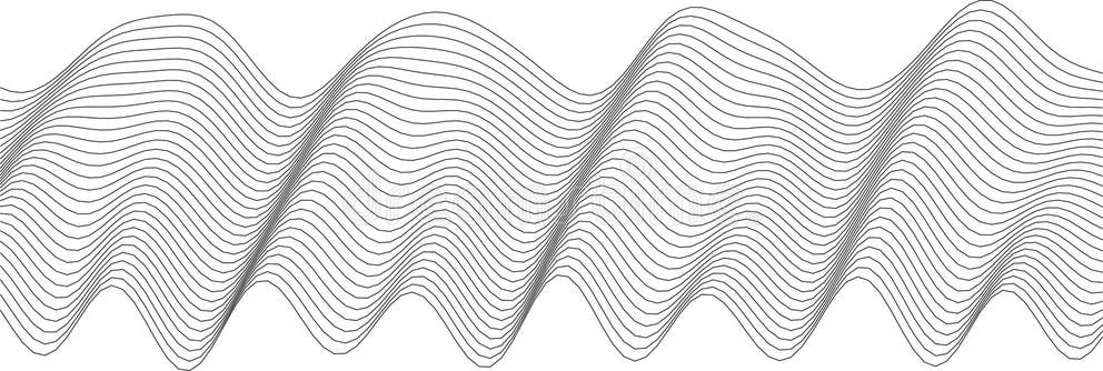 Abstract Wavy Line Pattern Illustrating Geometric Movement and Flow ...