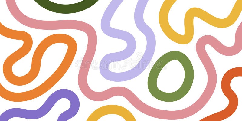 Abstract Wavy Line Pattern Isolated on a Transparent Background ...