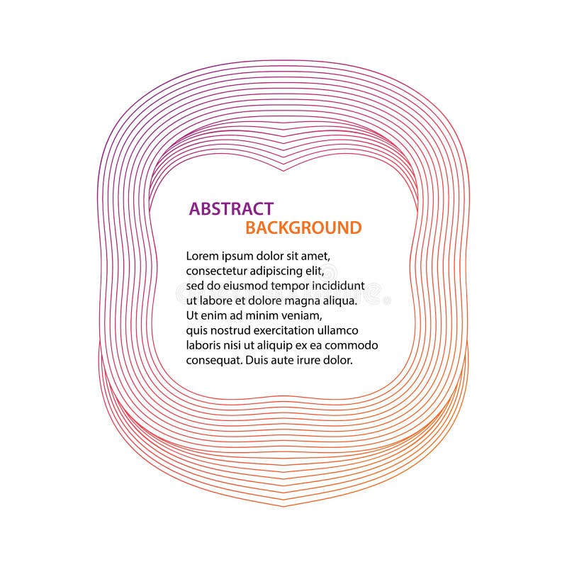 Abstract Wavy Linear Stripes Label on White Background Stock Vector ...