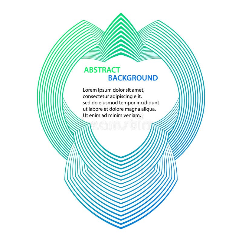 Abstract Wavy Linear Stripes Label on White Background Stock Vector ...