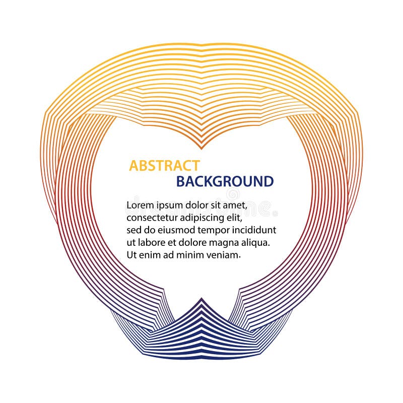 Abstract Wavy Linear Stripes Label on White Background Stock Vector ...