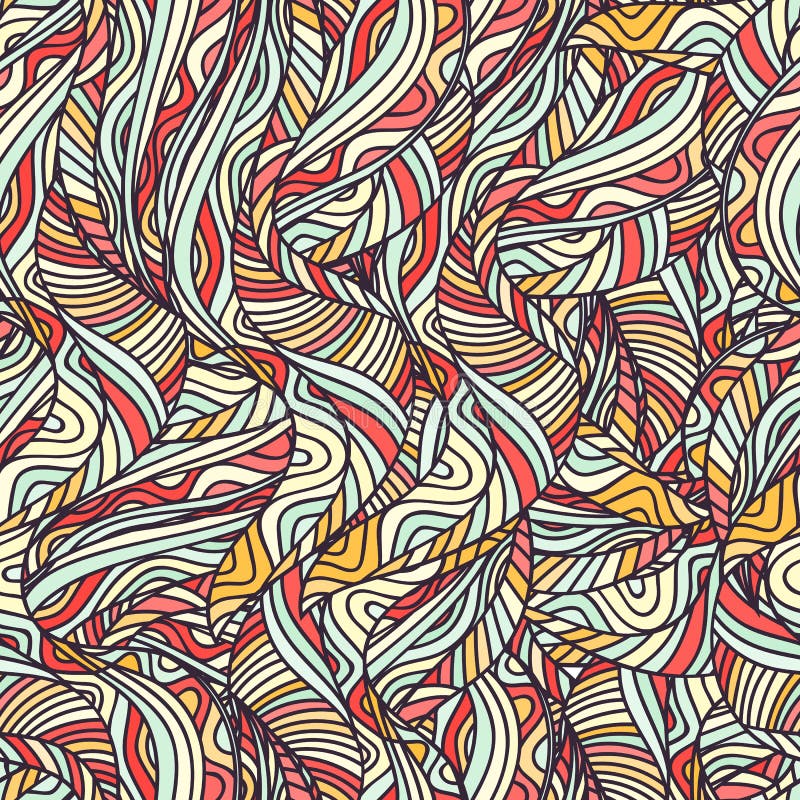 Abstract of Wavy Lines Background Seamless Pattern Stock Vector ...