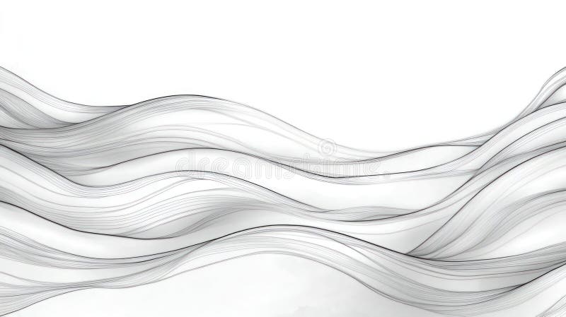 Abstract Wavy Lines in Black and White Create a Serene and Modern ...