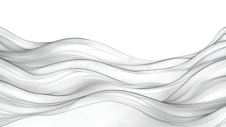 Abstract Wavy Lines in Black and White Create a Serene and Modern ...