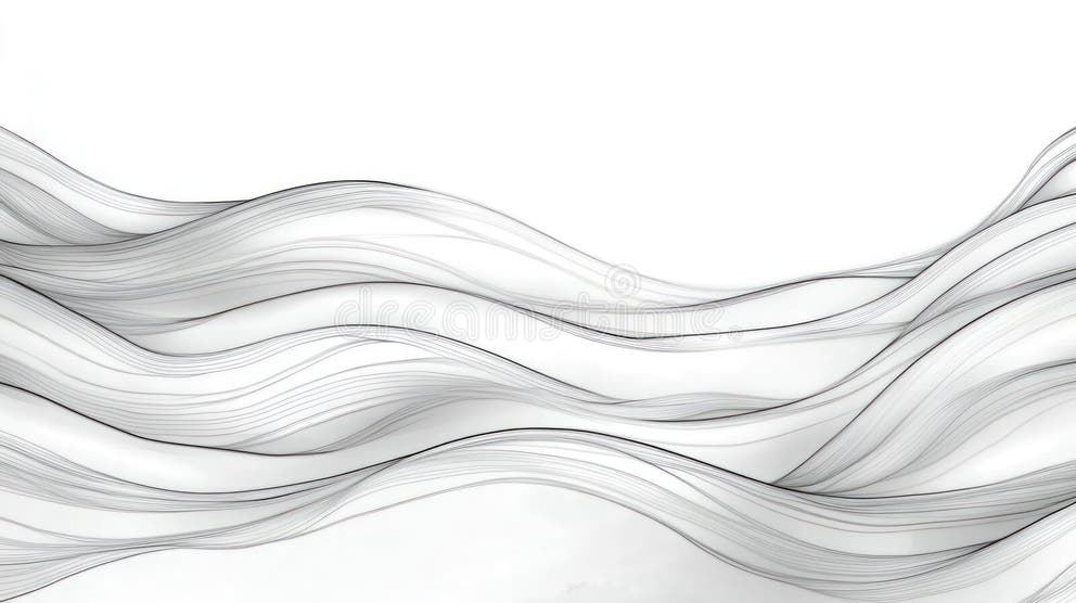 Abstract Wavy Lines in Black and White Create a Serene and Modern ...