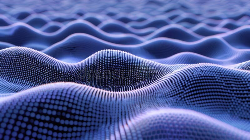 Abstract Wavy Lines Created Digitally in a Computer-generated ...