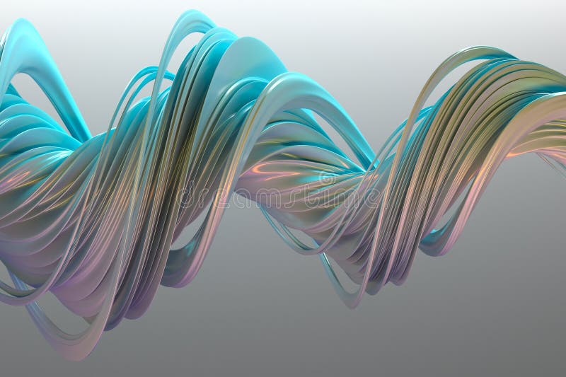 Abstract Wavy Lines in Dynamic Motion for Modern Art and Design Stock ...