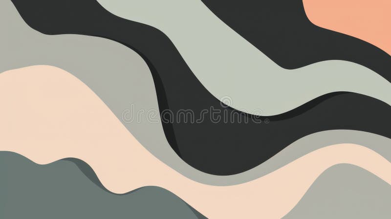 Abstract Wavy Lines in Earth Tones for Modern Background Design Stock ...