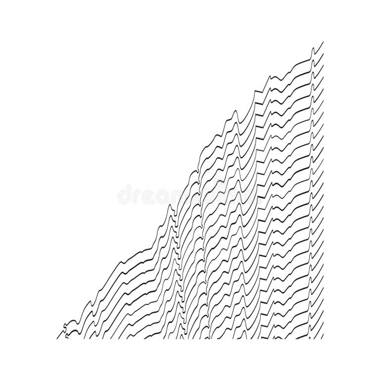 Abstract Wavy Lines Element. Flowing Particles Wave Pattern 3D Curve ...