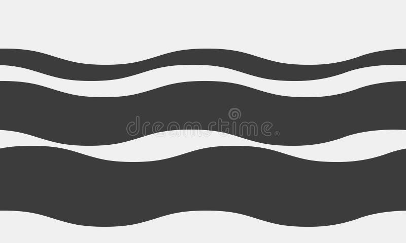 Abstract Wavy Lines Graphic Design. Simple, Elegant Black and White ...