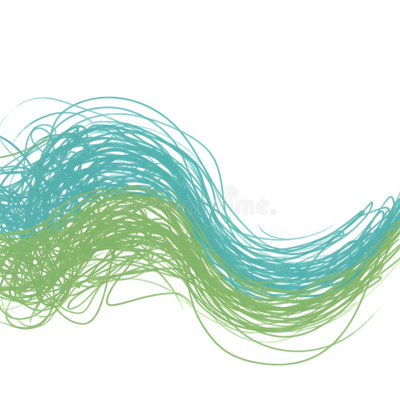 Abstract Wavy Lines Green Blue Gradient Background with Copy Space ...