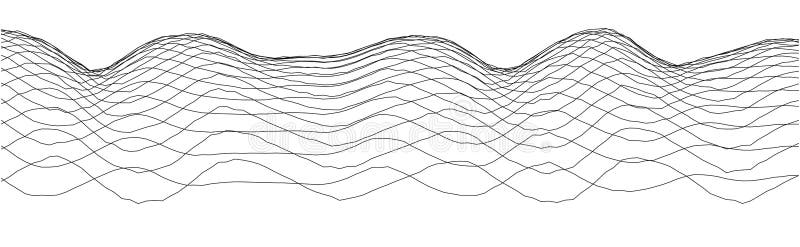 Abstract Wavy Lines and Grid Pattern Design for Modern Presentation or ...