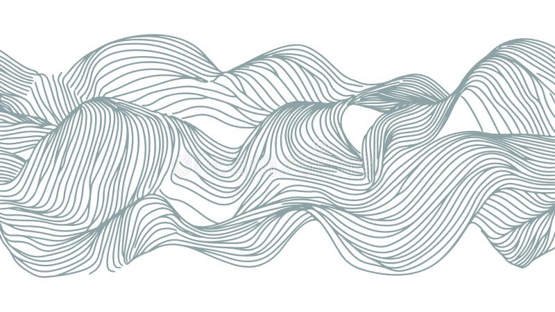 Abstract Wavy Lines Illustration. Thin Parallel Lines Create Movement ...