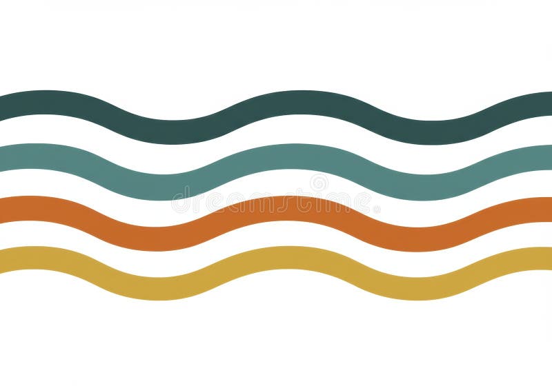 Abstract Wavy Lines Pattern with Colorful Curving Stripes Stock ...
