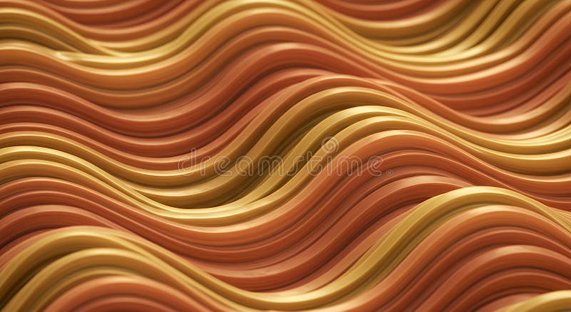 Abstract Wavy Lines Pattern in Orange and Yellow Tones Background Stock ...
