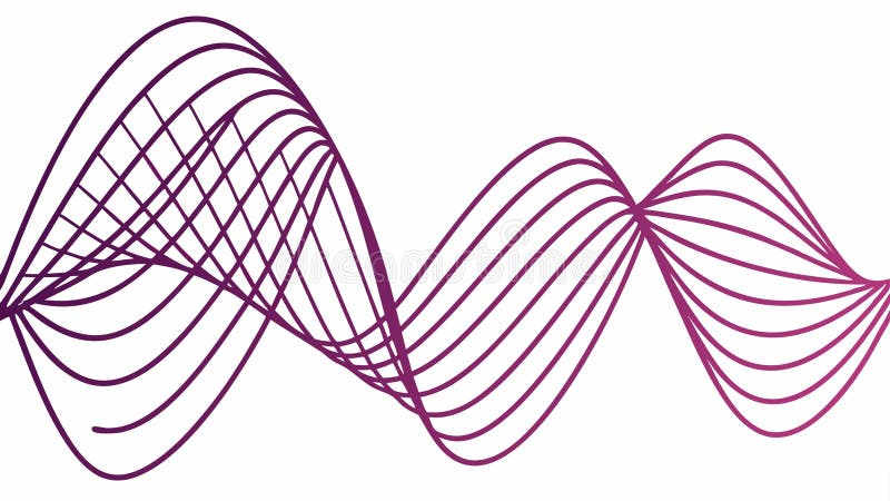 Abstract Wavy Lines, Symbolizing Fluidity, Sound, or Energetic Flow ...