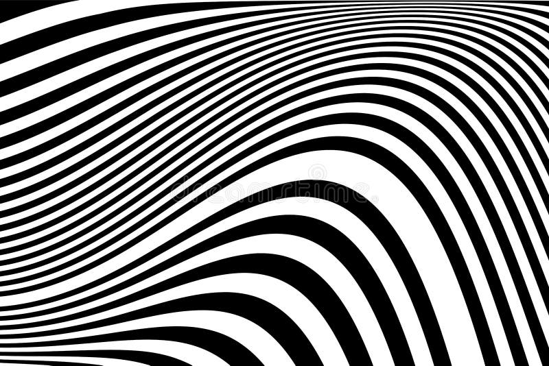 Abstract Wavy Lines Texture with Twisting Movement Effect Stock Vector ...