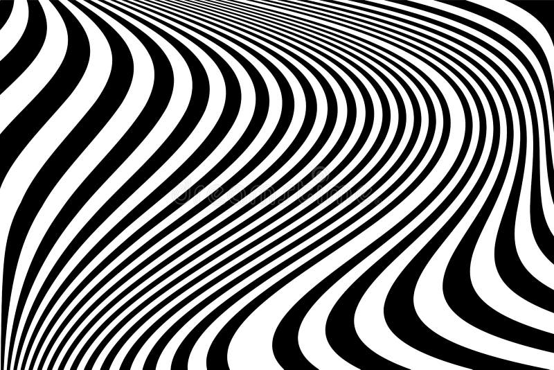 Abstract Wavy Lines Texture with Twisting Movement Effect Stock Vector ...