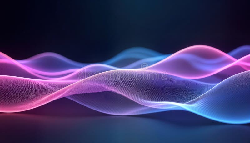 Abstract Wavy Lines in Vibrant Purple, Blue Gradient Create Dynamic ...