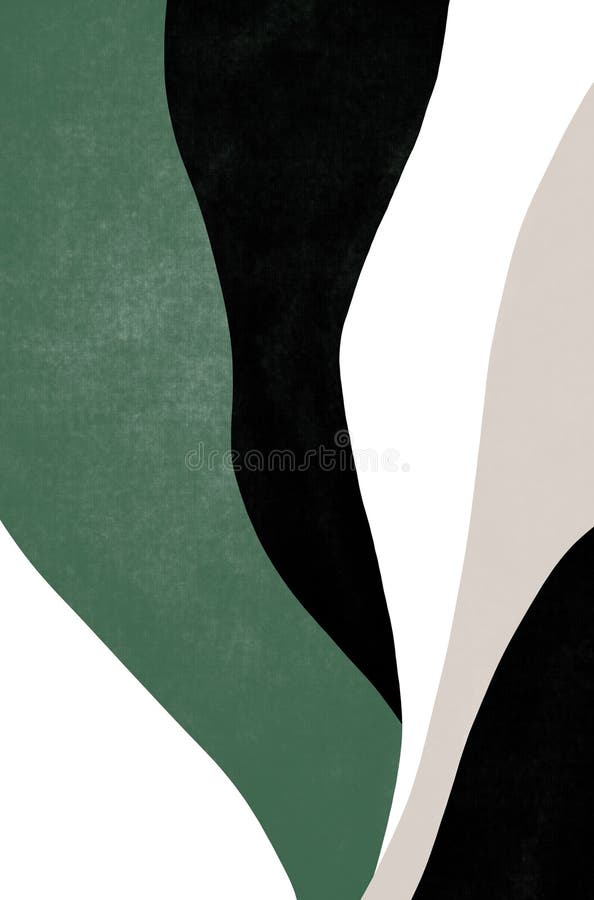 Abstract Wavy Lines Wall Poster Wall Decor Stock Illustration ...