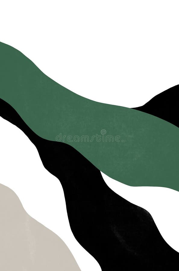 Abstract Wavy Lines Wall Poster Wall Decor Stock Illustration ...