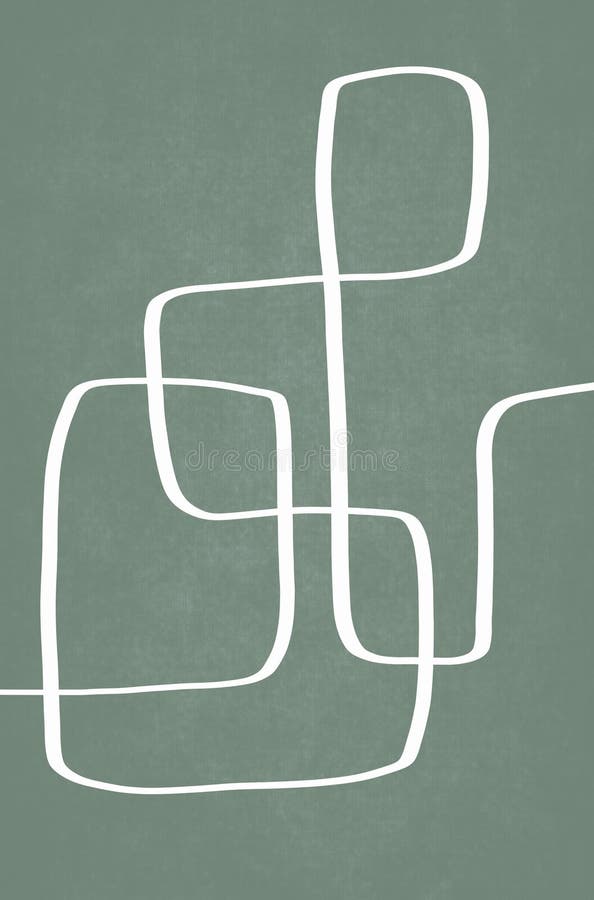 Abstract Wavy Lines Wall Poster Wall Decor Stock Illustration ...