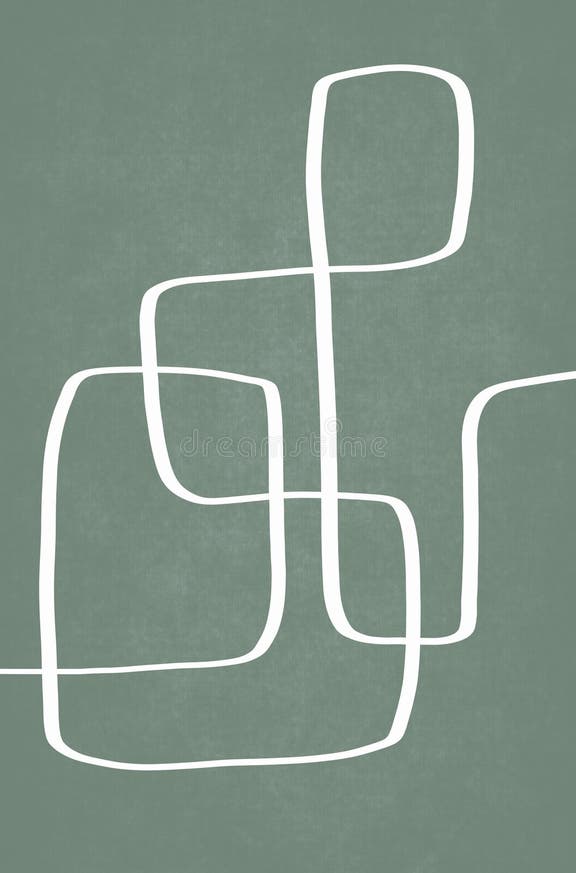 Abstract Wavy Lines Wall Poster Wall Decor Stock Illustration ...