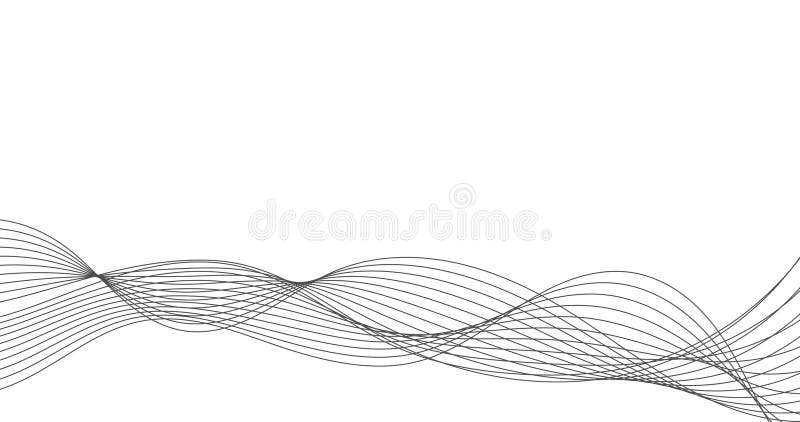 Abstract Wavy Lines on a White Background. Vector Illustration Design ...