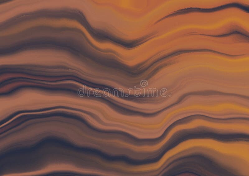 Abstract Wavy Liquid Brown Background Layout. Colours Mixing. Smooth ...