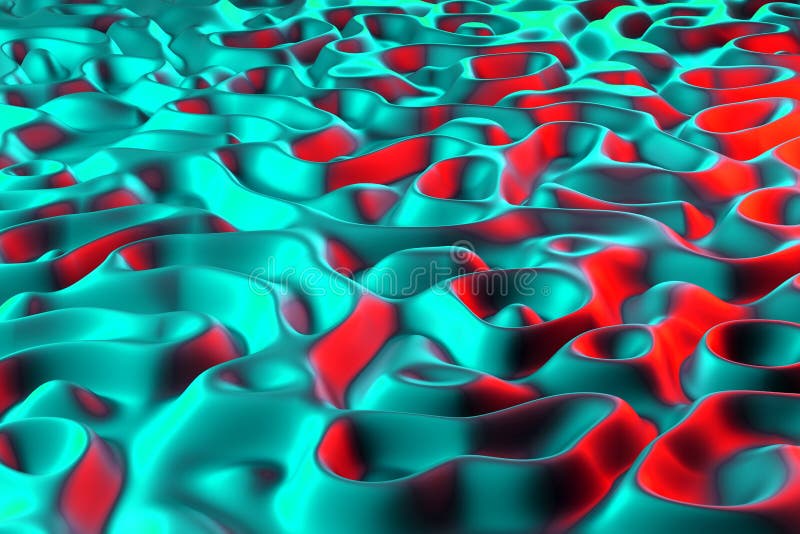 Abstract Wavy Liquid Texture Patterns 3D Rendering Stock Illustration ...