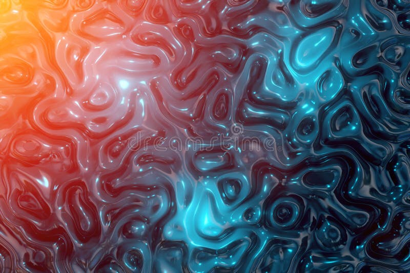 Abstract Wavy Liquid Texture Patterns 3D Rendering Stock Illustration ...