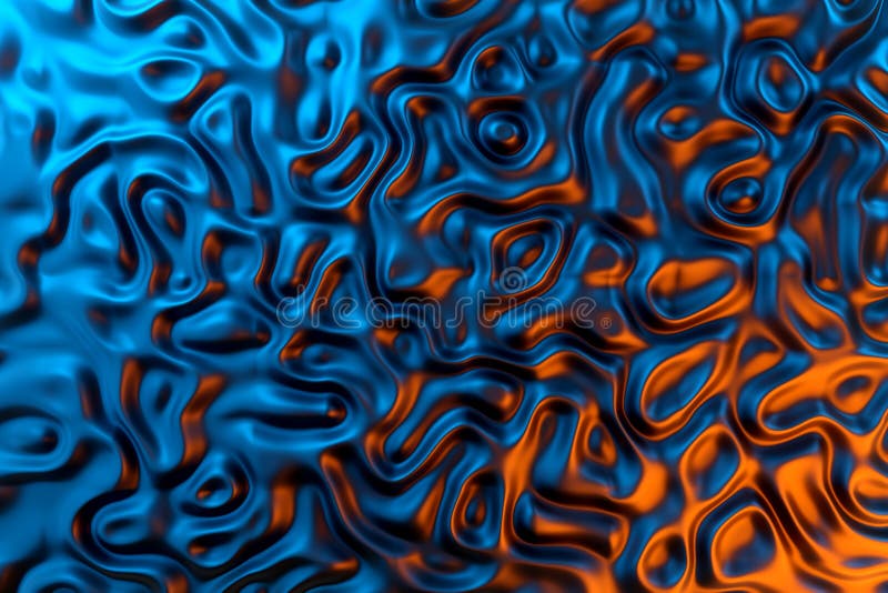 Abstract Wavy Liquid Texture Patterns 3D Rendering Stock Illustration ...