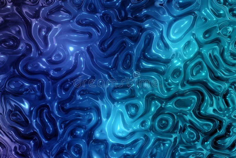 Abstract Wavy Liquid Texture Patterns 3D Rendering Stock Illustration ...