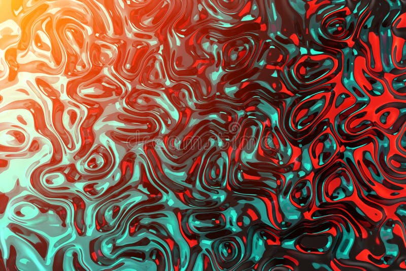 Abstract Wavy Liquid Texture Patterns 3D Rendering Stock Illustration ...