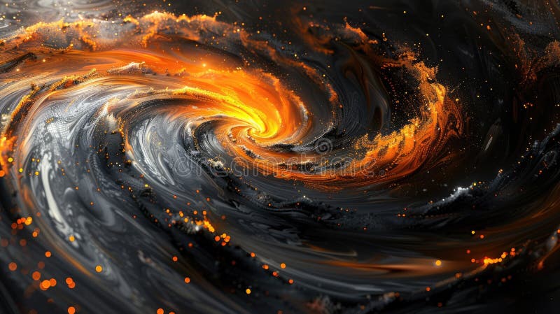 Abstract Wavy Metal and Fire Visual Effect with Dynamic Fluid ...