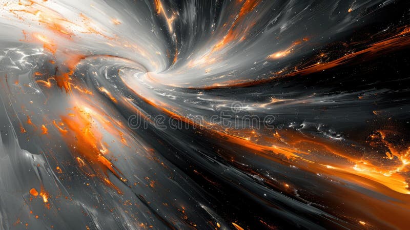 Abstract Wavy Metal and Fire Visual Effect with Dynamic Fluid ...