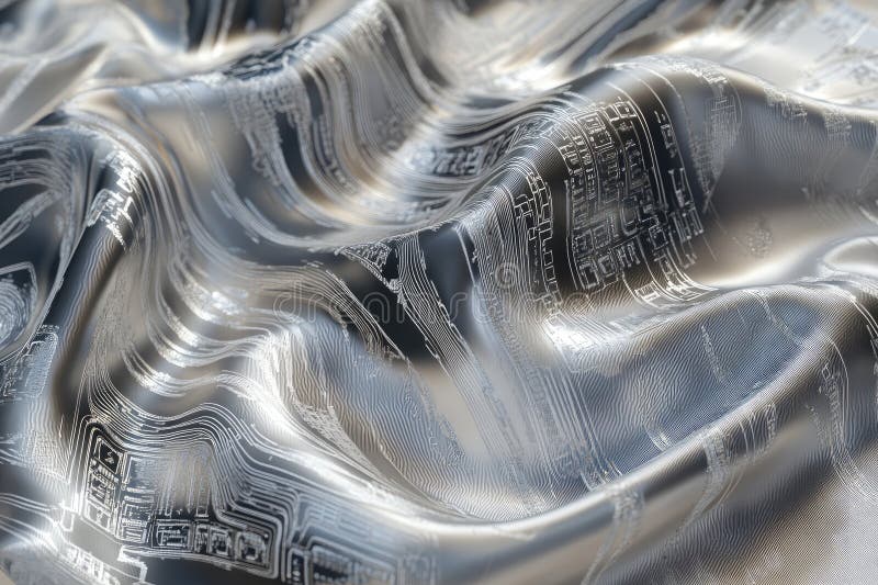 AI-Generated Circuit Fabric Stock Illustration - Illustration of ...