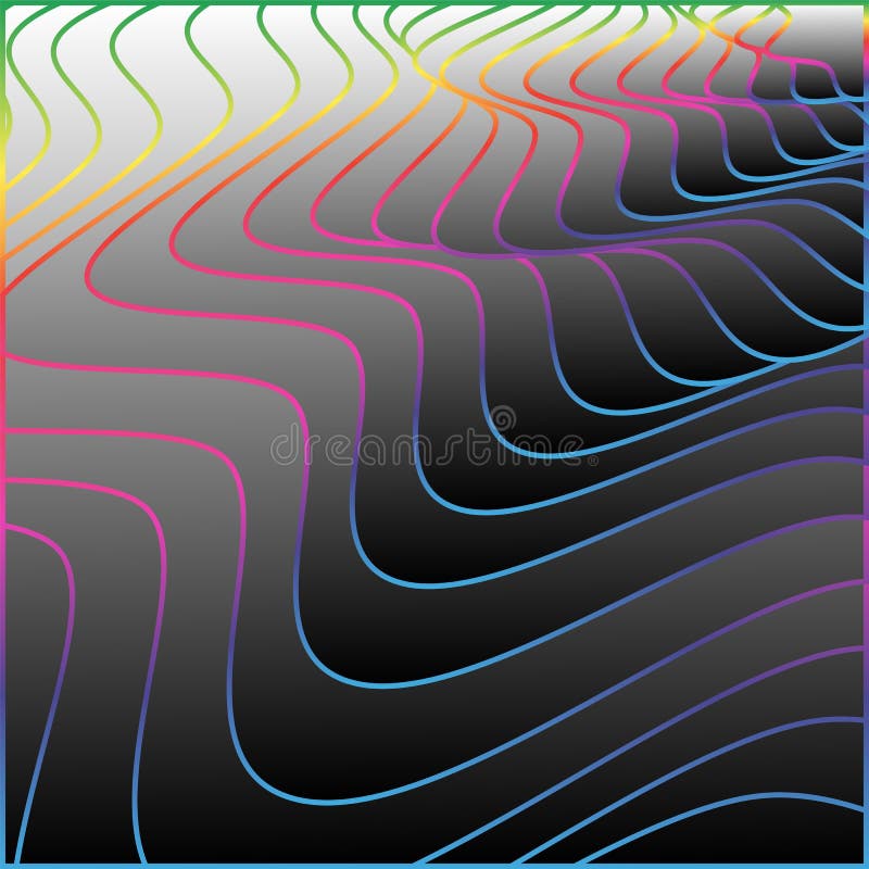 Abstract Wavy Rainbow Pattern Visual Illusion of Movement. Abstract ...