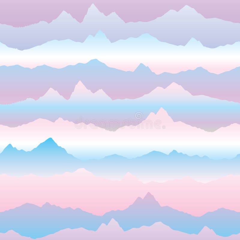 Abstract Wavy Mountain Skyline Background. Nature Landscape Sunr Stock ...