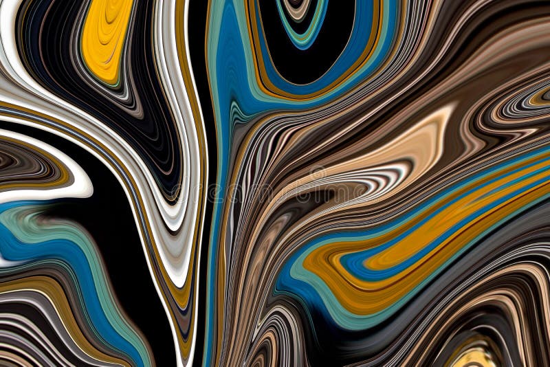 Abstract Wavy Multicolor Fluid Marble Texture Background Stock ...