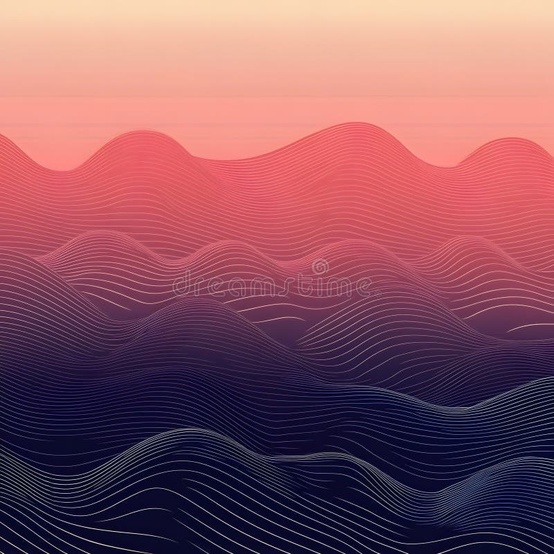 Abstract Wavy Multicolor Neon Background. Visualization with Waves and ...