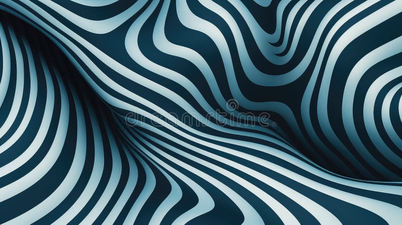 Abstract Wavy Optical Illusion Stock Illustration - Illustration of ...