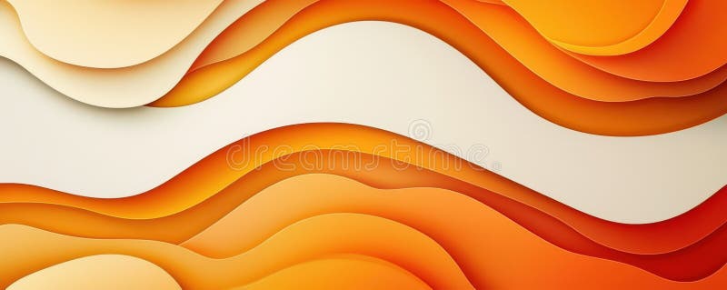 Abstract Wavy Orange Background with Curved Shapes and Soft Gradients ...